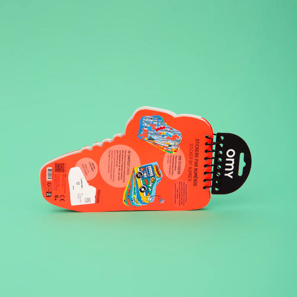 Street OMY Sticker Book - Sticker by Number +6 years - Alva for Kids